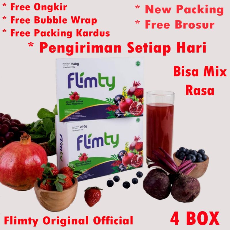 Jual FLIMTY FIBER ORIGINAL BPOM 4 BOX | Shopee Indonesia
