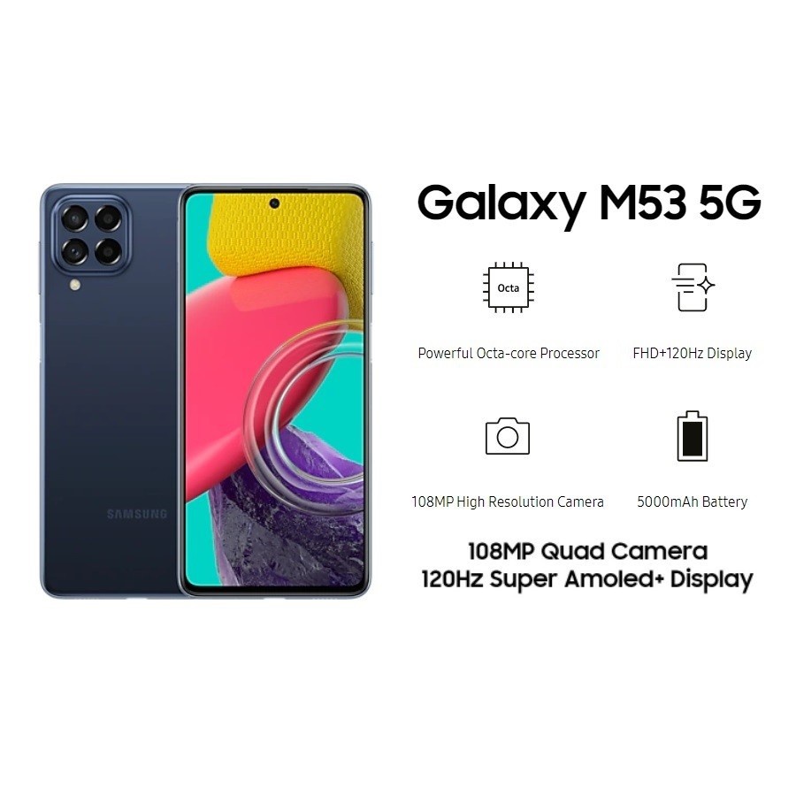 Jual Samsung Galaxy M53 8/256 GB - Gransi Resmi | Shopee Indonesia