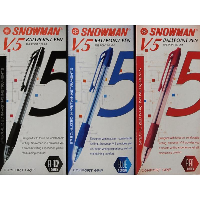 Jual Pulpen Snowman V-5 0.7mm / (1pak/12pcs) | Shopee Indonesia