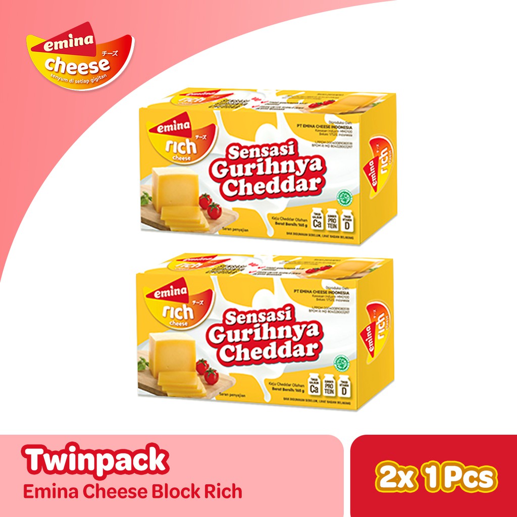 Jual Twinpack EMINA Cheese Block Rich 165gr | Shopee Indonesia