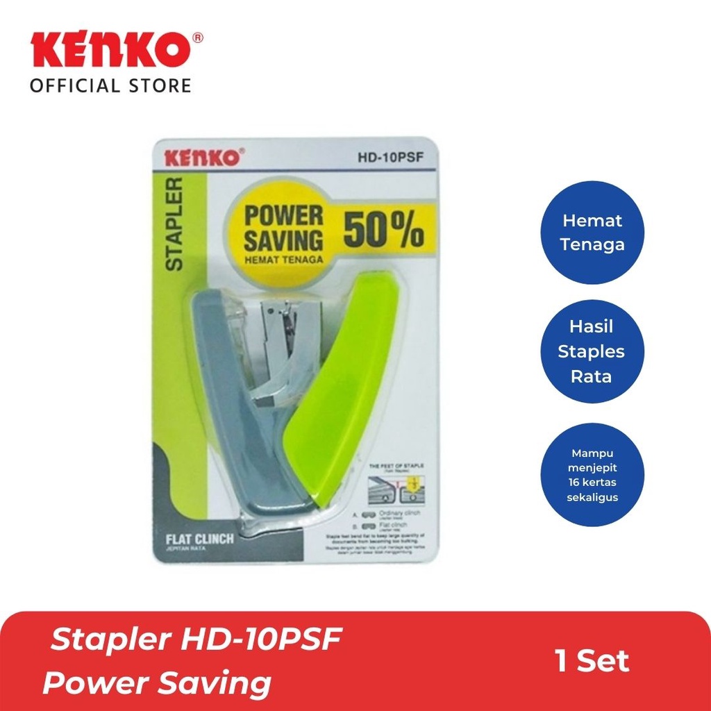 Jual KENKO STAPLER / Hekter / Stepler HD-10PSF POWER SAVING Hemat ...