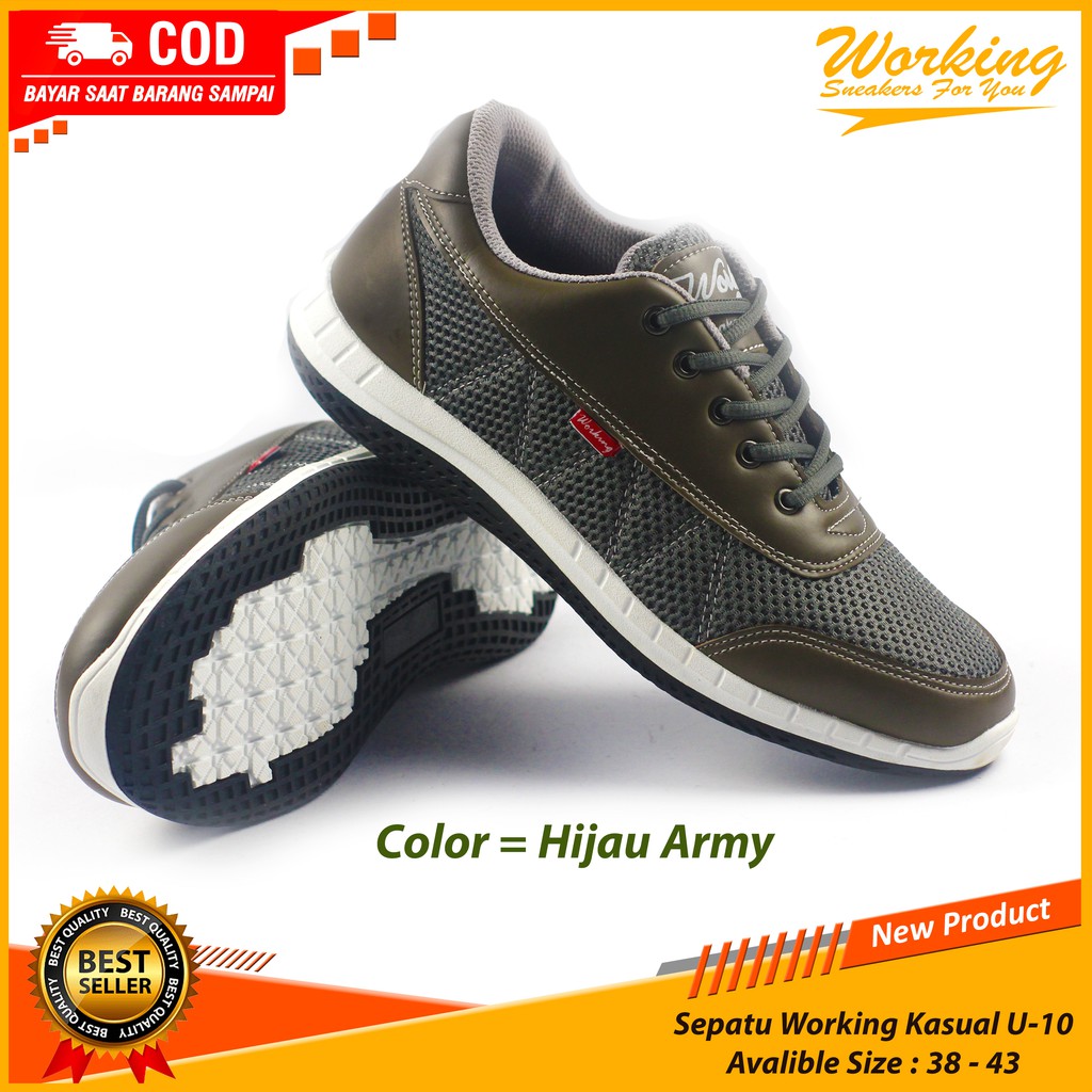 Jual Sepatu Kasual Working U-10 // Sepatu Kulit Pria | Shopee Indonesia