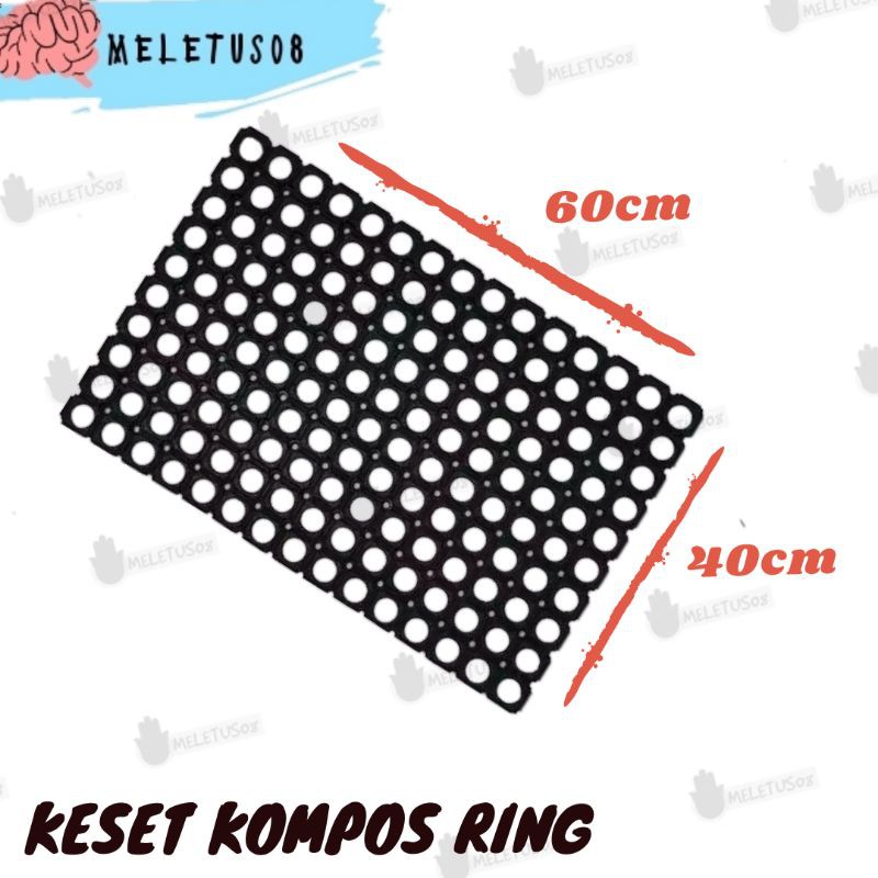 Jual KESET/KARPET KARET LUBANG KOMPOS HITAM UNTUK LANTAI LICIN KAMAR ...