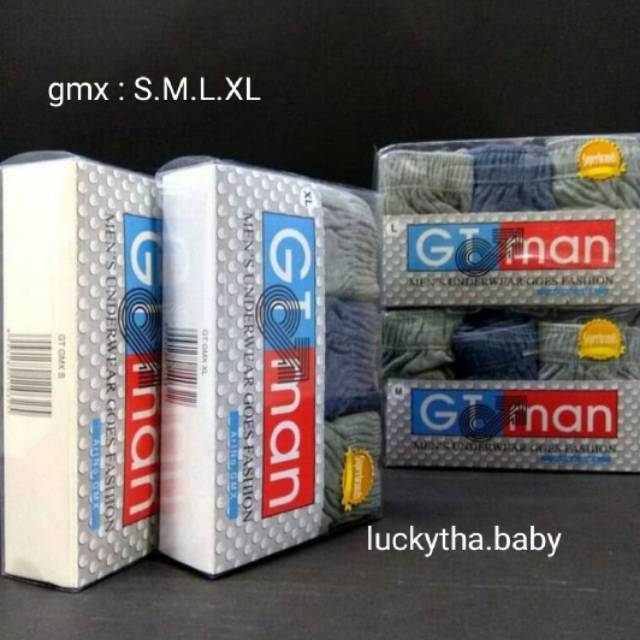 Jual (3pcs) cd GTman GMX.S.M.L.XL / CD PRIA DEWASA / CD GTman / celana ...