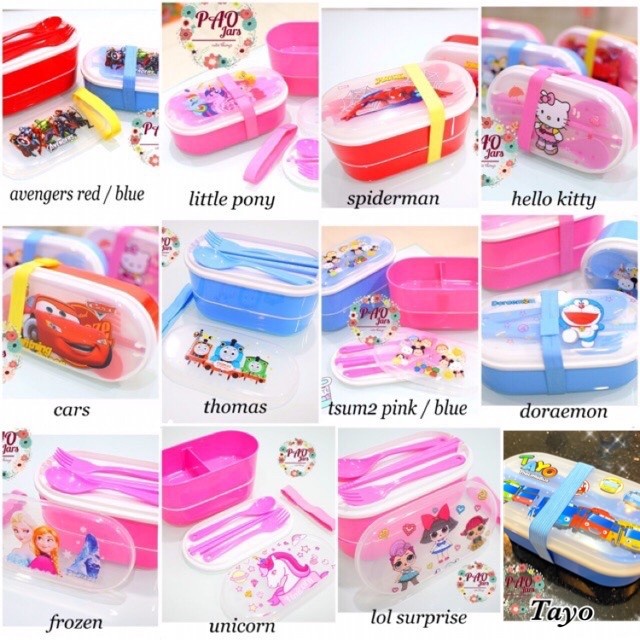 Jual Tempat makan hello kitty / tempat makam susun frozen / lunchbox ...