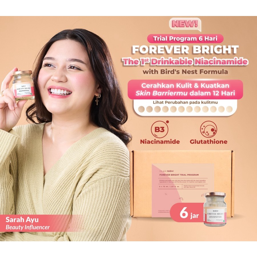 Jual Realfood Trial Forever Bright Birdnest Niacinamide & Glutathione ...