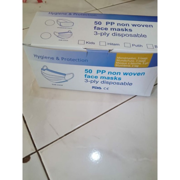 Jual Masker medis earloop warna biru isi 50 pcs | Shopee Indonesia