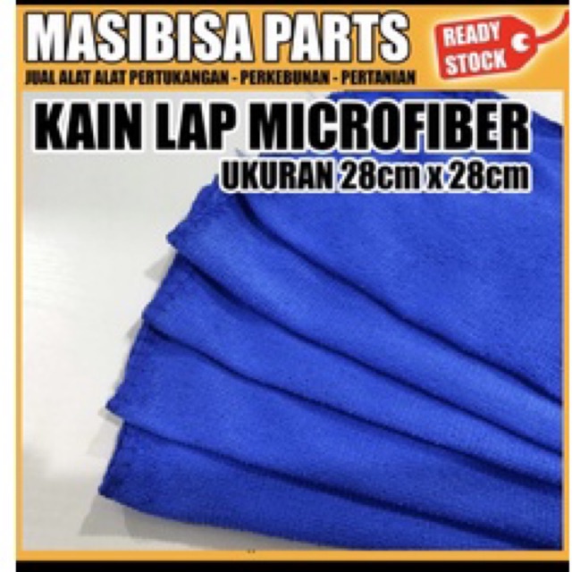 Jual Kain LAP MICRO FIBER warna biru MICROFIBER CLOTH UK 28cm x 28cm ...
