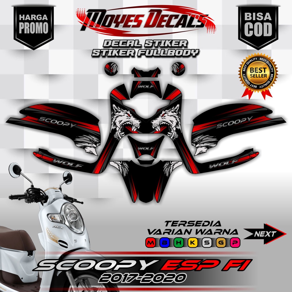 Jual Decal Scoopy eSp Decal Motor Scoopy FI Stiker Honda Scoopy Sticker ...