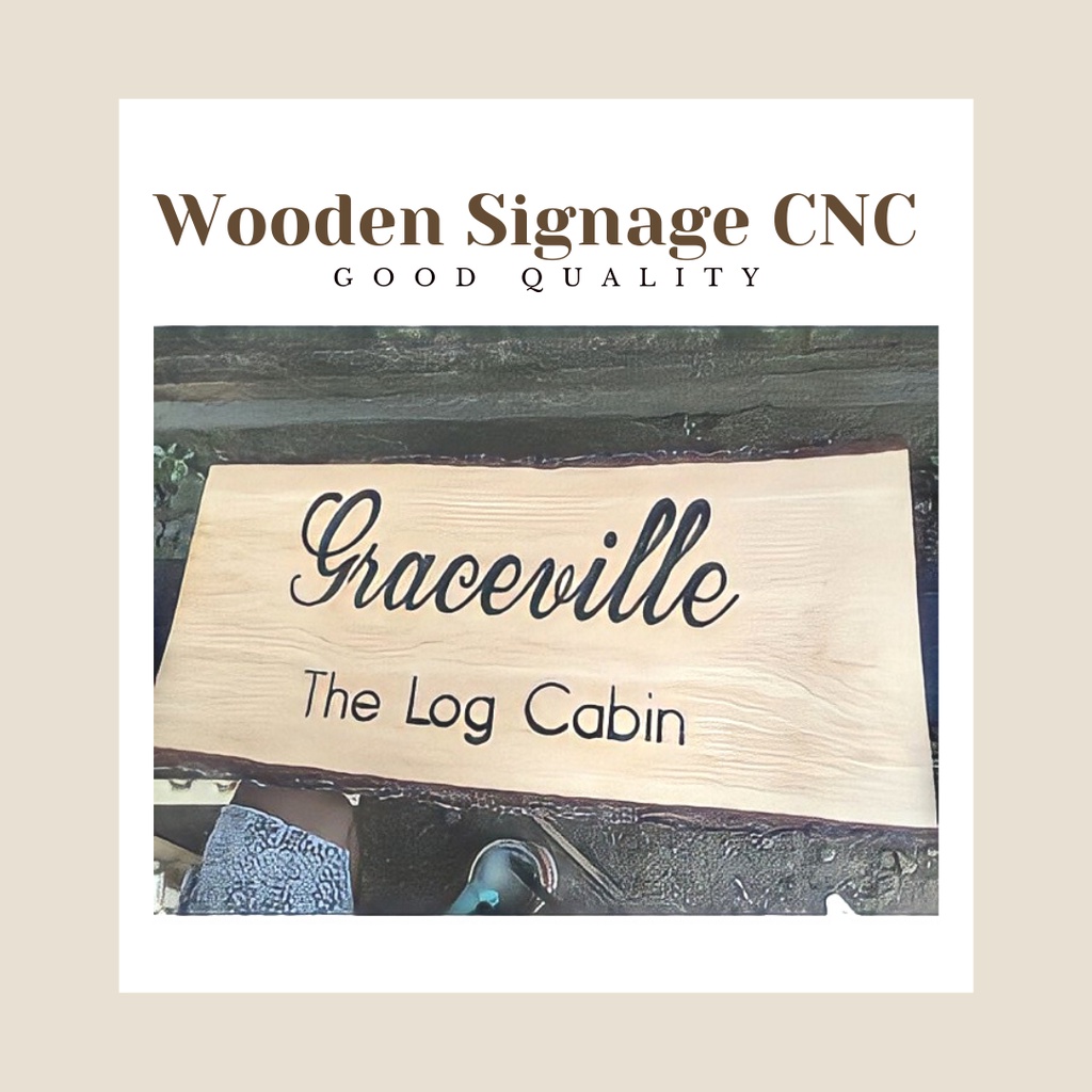 Jual Wooden Signage CNC Kayu Papan Nama Toko | Shopee Indonesia