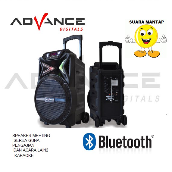 Jual Speaker Bluetooth Portable ADVANCE K1212 Meeting 12INCH - FREE MIC Wireless - Khusus ...