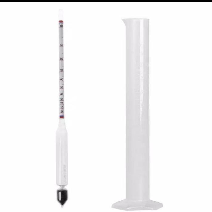 Jual Alkoholmeter 0-100/Alkohol meter & Measuring 100 ml Kadar Alkohol ...