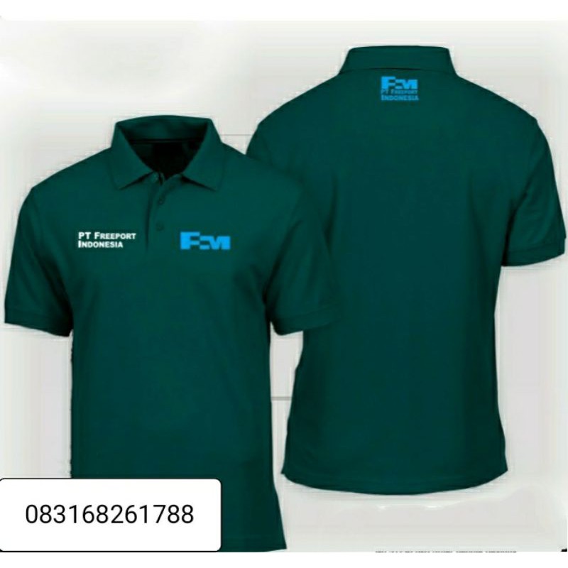 Jual full bordir Kaos PT Freeport Indonesia Kaos Freeport Indonesia ...