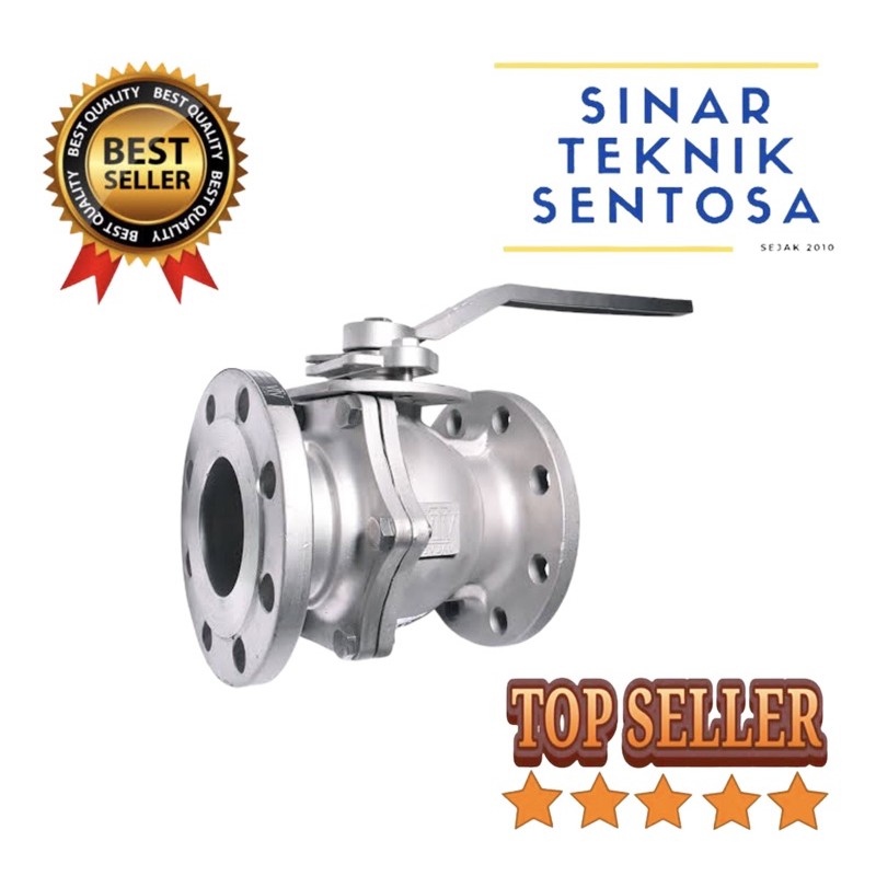 Jual Ball Valve Flange JIS 10k Bahan ss 304 / Cf8 UK 2 Inch | Shopee Indonesia