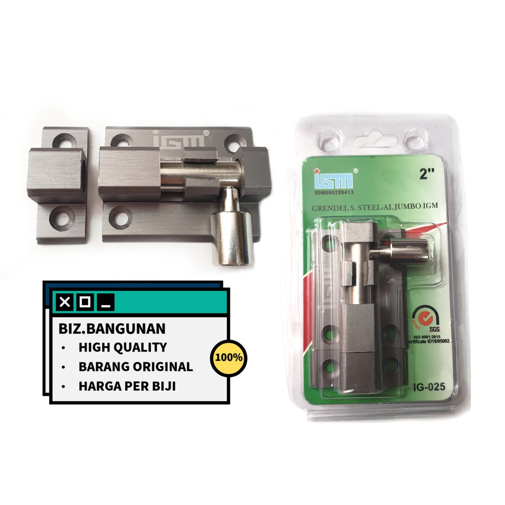 Jual GRENDEL ALUMINIUM STAINLESS IGM 2 INCH IG-025 - GERENDEL SELOT ...