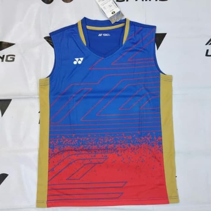 Jual Baju Singlet Kaos Badminton Import Yonex Biru | Shopee Indonesia