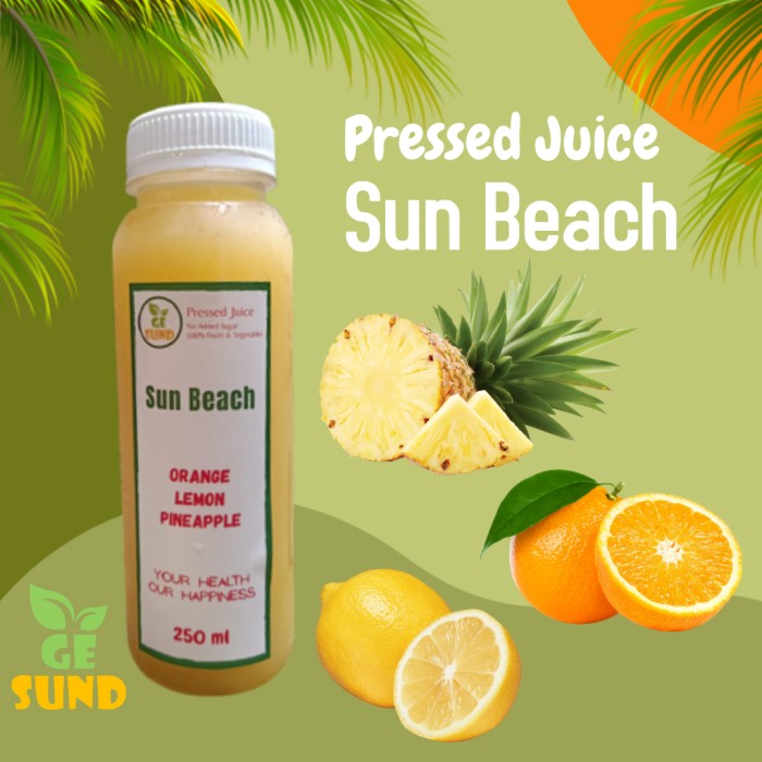 Jual Gesund Cold Pressed Juice Sun Beach 250 ml Jus Sehat Minuman Sehat ...