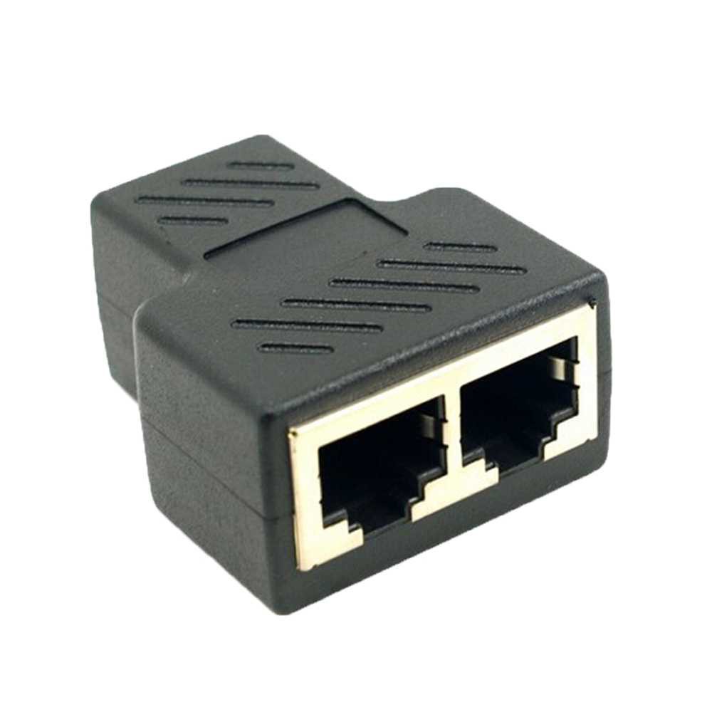 Jual Internet Cable Splitter Ethernet RJ45 Cable Dual Port Connector ...