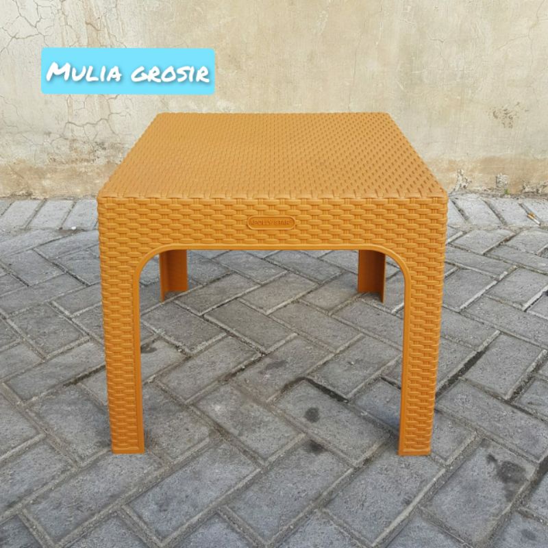 Jual Meja Plastik / Meja Taman Rotan -+50x50x45cm | Shopee Indonesia