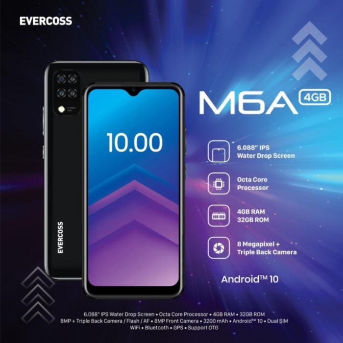 Jual Evercoss M6A 4/32 Ram 4GB Internal 32GB HP Android Murah Garansi ...