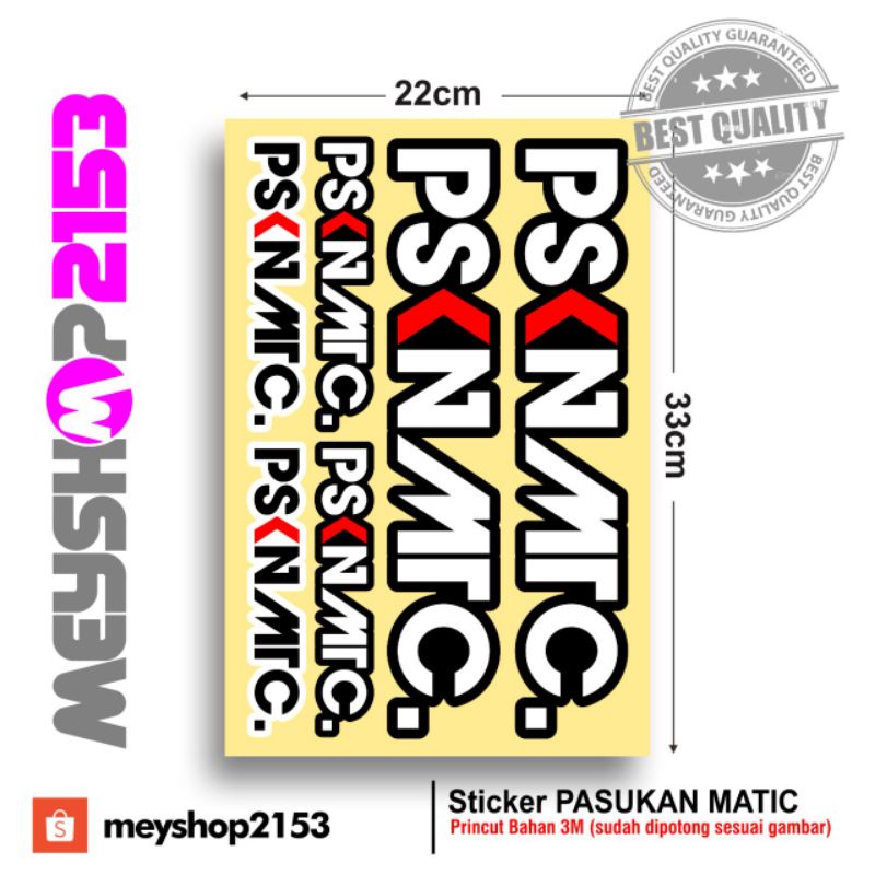 Jual sticker pack lembaran princut stiker variasi tulisan PASUKAN MATIC ...