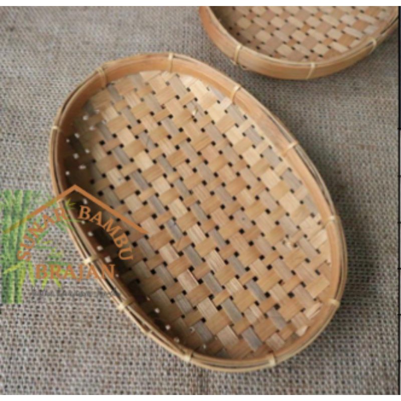 Jual Piring Oval | Piring Bambu | Piring Lalap | Keranjang | Kerajinan ...