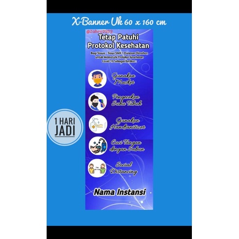 Jual Banner Prokes Instansi/Cetak Banner Protokol Kesehatan | Shopee ...