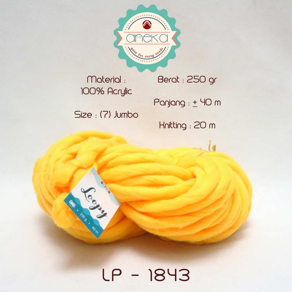 Jual ANEKA - Benang Wol / Wool Ekstra Tebal - LOOPY YARN - 1843 ...