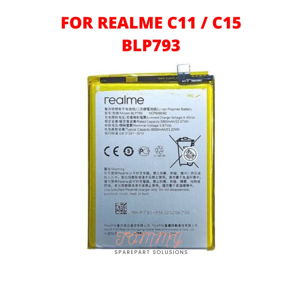 Jual BATERAI BATRE REALME C11 / C15 BLP793 KUALITAS ORIGINAL | Shopee ...