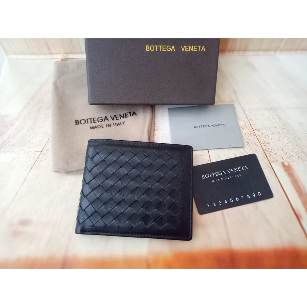 Jual Dompet Pria Impor Bottega Veneta Hitam Kulit Asli kode 1730-1 | Shopee Indonesia