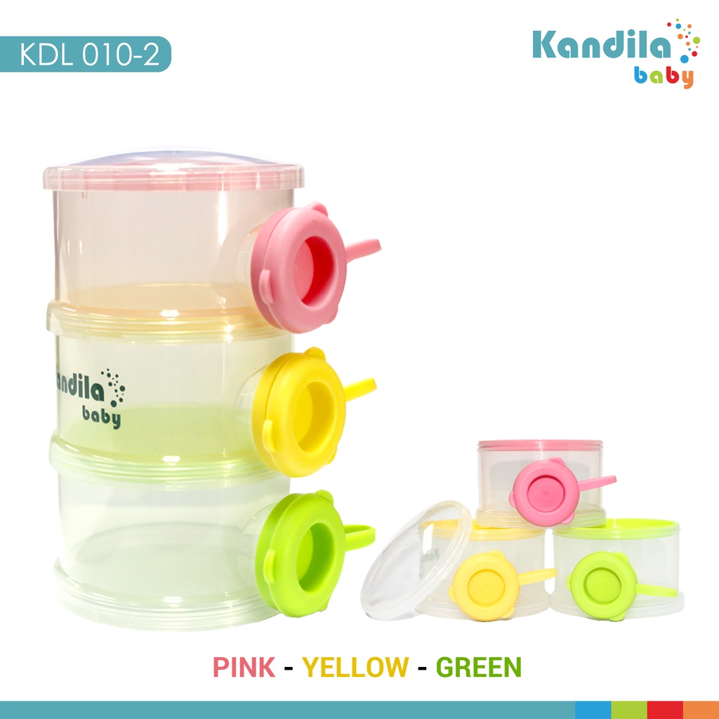 Jual KANDILA BABY MILK POWDER CONTAINER 3 LAYER KDL 010-2 TEMPAT WADAH ...