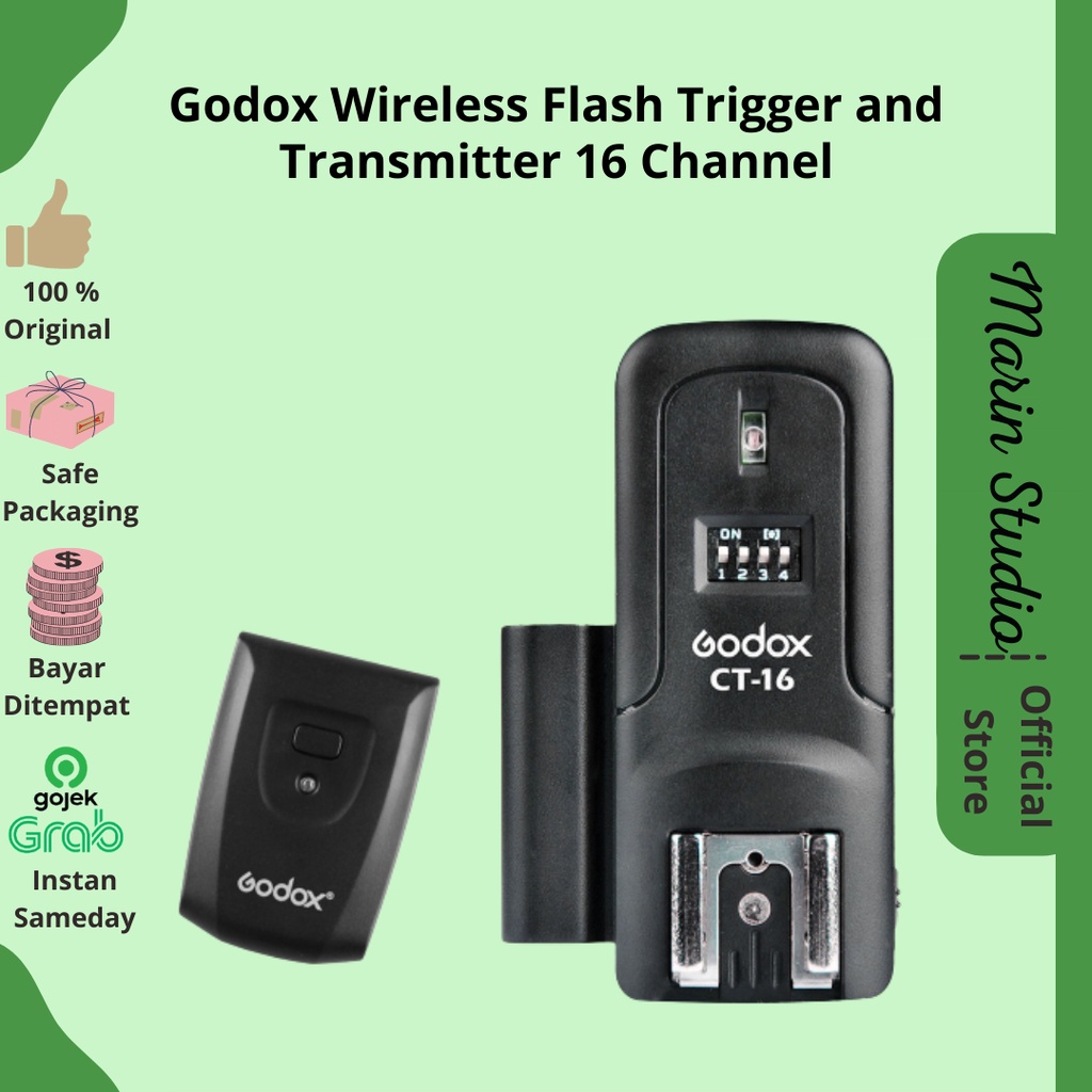 Jual Flash Trigger Godox Wireless Flash Trigger and Transmitter 16 ...