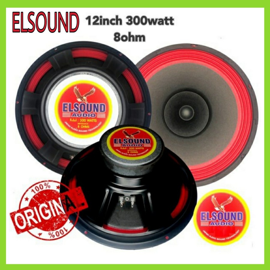 Jual SPEAKER ELSOUND 12 INCH FULL RANGE HITAM DAN MERAH ORIGINAL ...