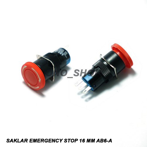 Jual Saklar Emergency Stop 16 mm AB6-A - DC 30V 5A - AC 250V 3A ...