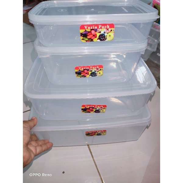 Jual Food Box Varia pack 5000ml, 3500ml, 1750ml, 950ml Plastik / Kotak Makan / Tempat Donat ...