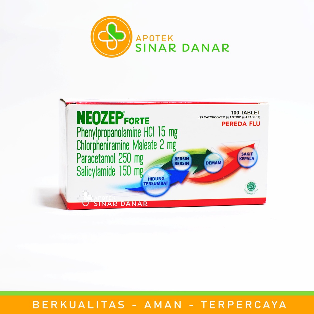 Jual NEOZEP FORTE 1 BOX 25 STRIP ISI 100 TABLET FLU | Shopee Indonesia
