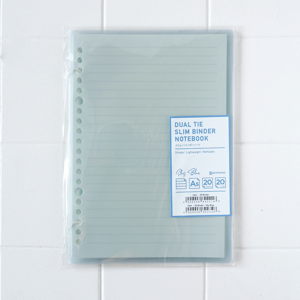 Jual Panmomo Dual Tie Slim Binder Notebook A5 - Buku Catatan Kertas Isi ...