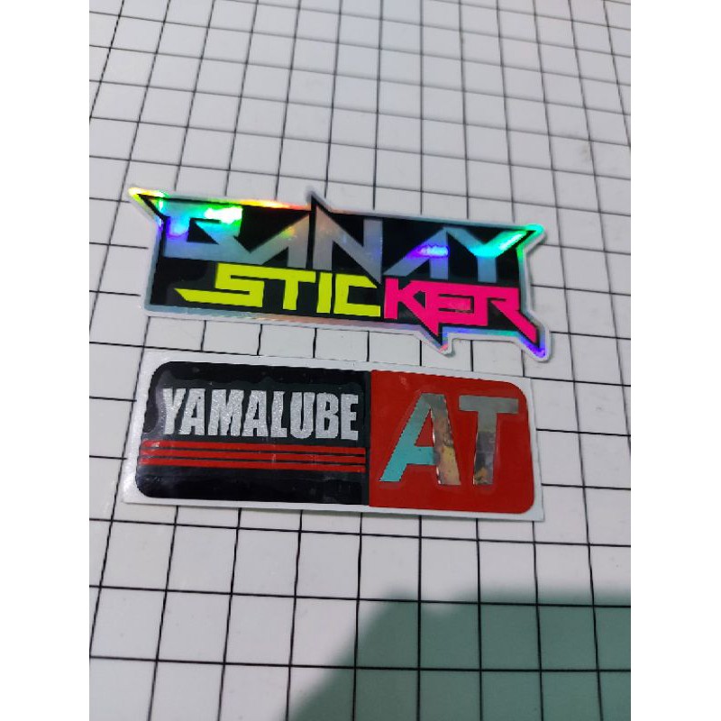 Jual STICKER YAMALUBE AT MERAH BIRU PRINCUTT | Shopee Indonesia