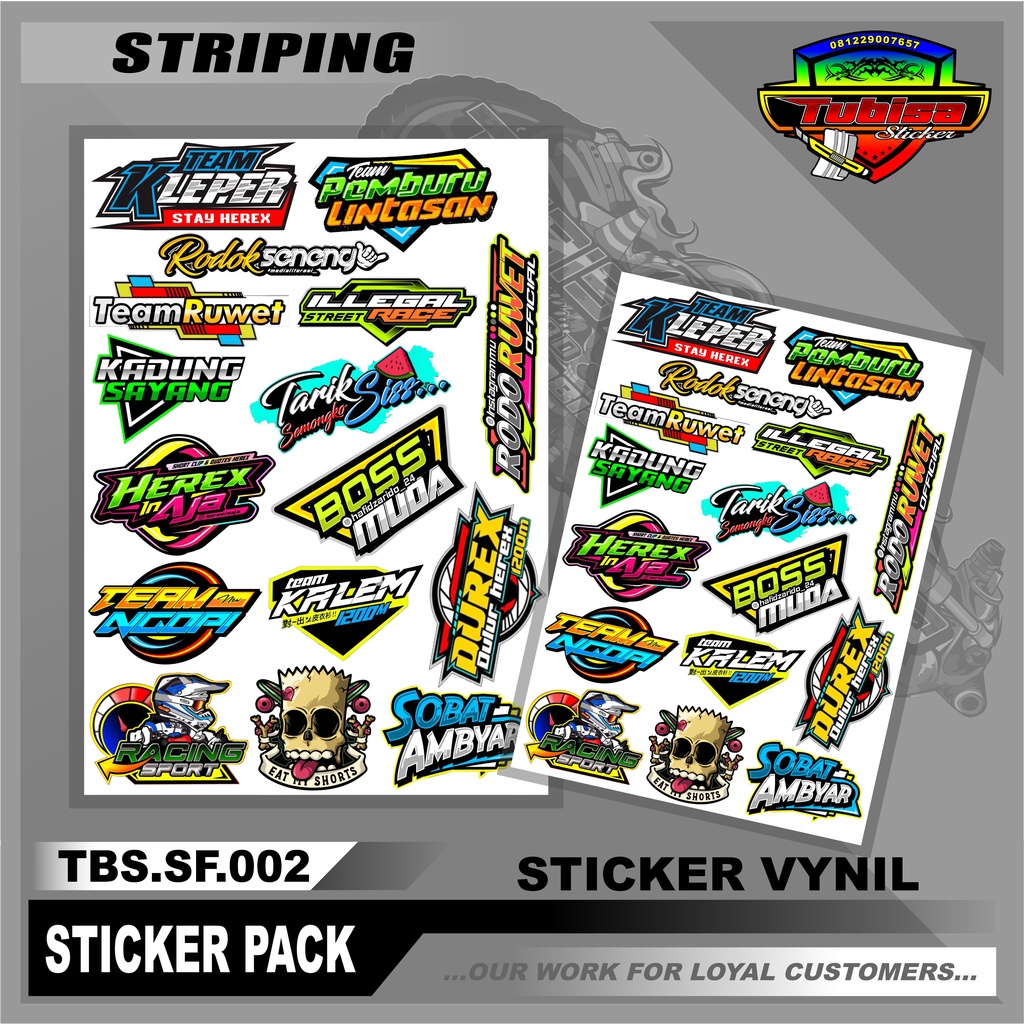 Jual Sticker Racing Sticker Herex Bahan Vynil - Sticker Racing Sticker ...