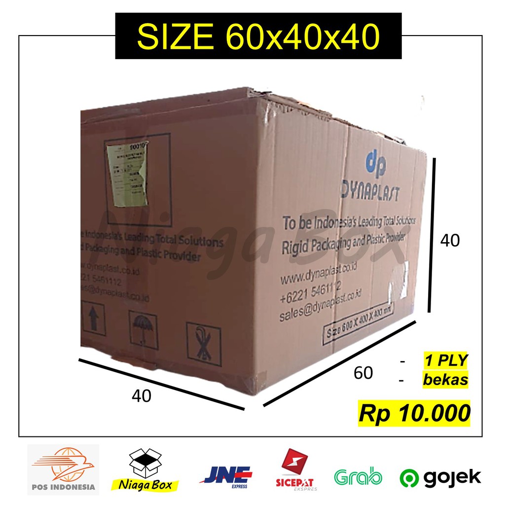 Jual Kardus/Box DUS DYNAPLAST 60X40X40 Pembelian Eceran | Shopee Indonesia
