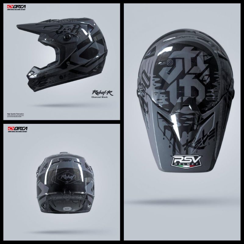 Jual Helm fulface orca Rebel r helmet traill orca helm orca fulface new ...