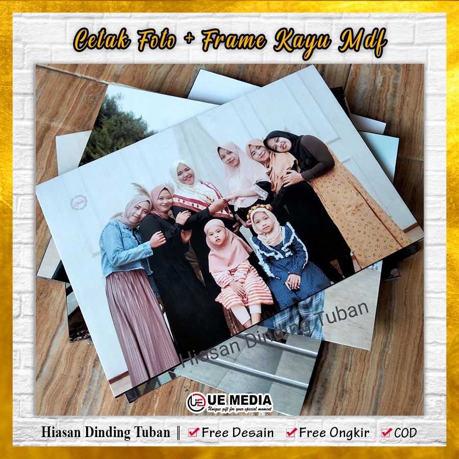 Jual CETAK FOTO + FRAME KAYU MDF / HIASAN DINDING POSTER FOTO CUSTOM ...