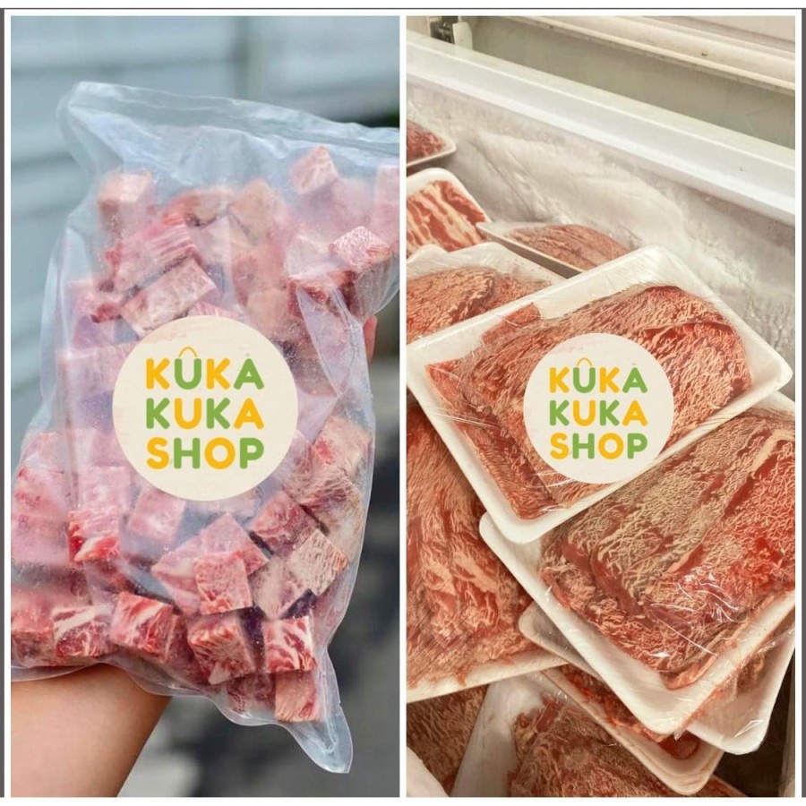 Jual Bundling Wagyu Beef Slice 500gr + Wagyu Saikoro Cubes 500gr ...