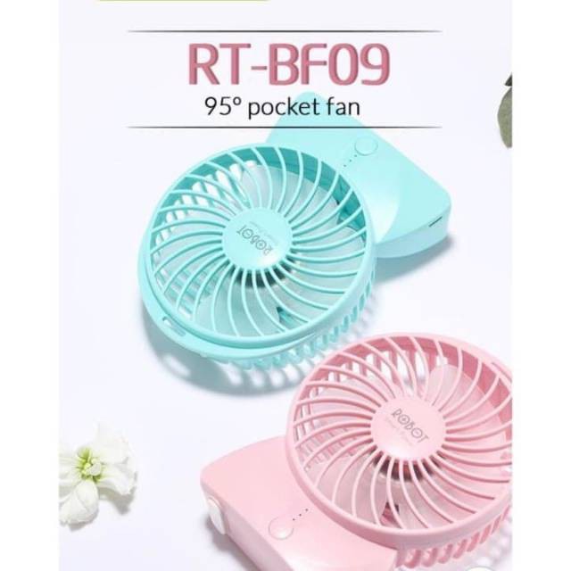 Jual Robot Portable Pocket Fan RTBF09 With Capacity Battery 1800mAh ...