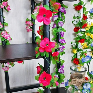 Jual BG / COD / Bunga Rambat Palsu Bunga Juntai Imitasi Mawar Rose ...