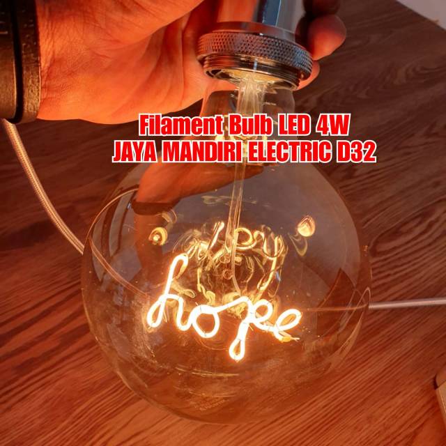 Jual LAMPU FILAMENT LED 4W / Bulb filamen 4watt 4 watt LOVE TEA HOPE ...