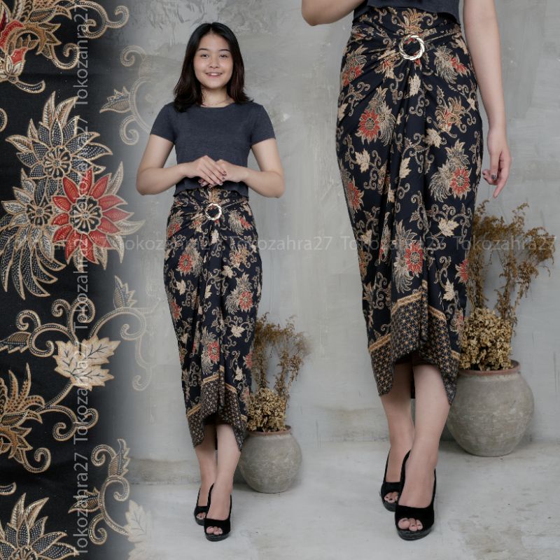 Jual Rok Kondangan Motif Azalea Rok Lilit Instan Rok Wisuda Bawahan ...