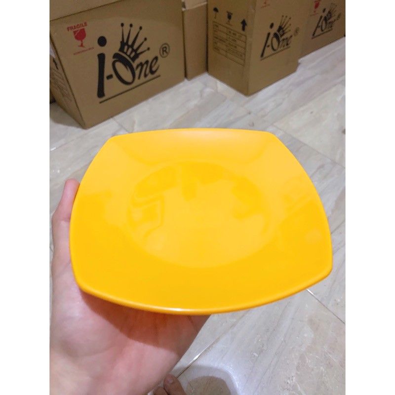 Jual [ I-One ] Piring Corel Kecil / Piring Persegi Kecil / Piring Fiber ...