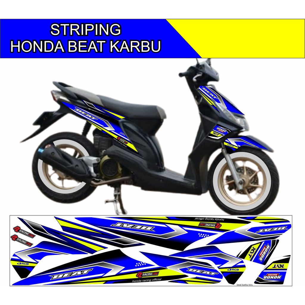 Jual STIKER STRIPING HONDA BEAT KARBU VARIASI RACING SANGAT COCOK BUAT ...