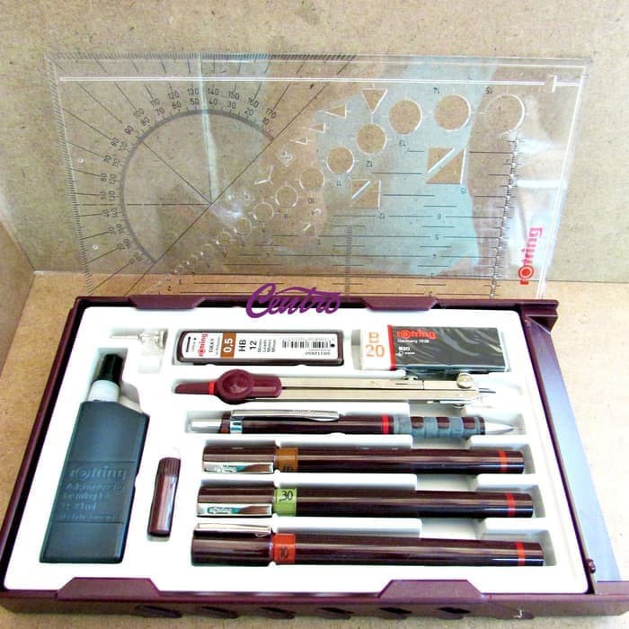 Jual Rotring Rapido Set Isograph 0.2/0.3/0.5 College Set ORIGINAL ASLI ...